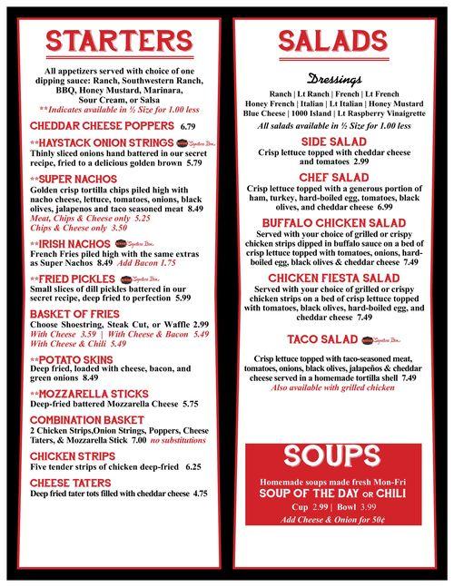 Last Chance Bar & Grill menu in Peoria, Illinois, USA