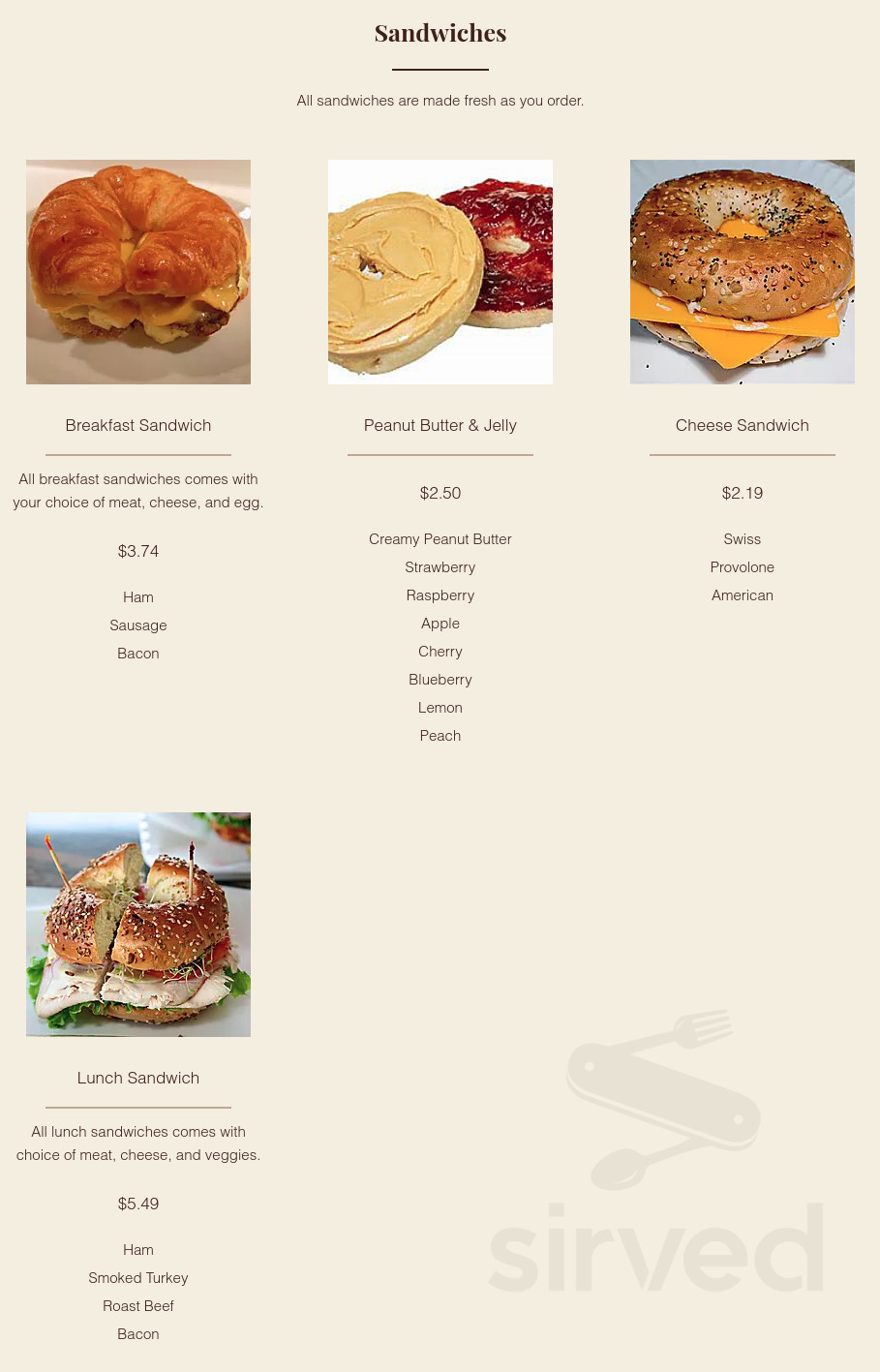 Menu - Tooele UT's Nigh-Time Donuts | Sirved