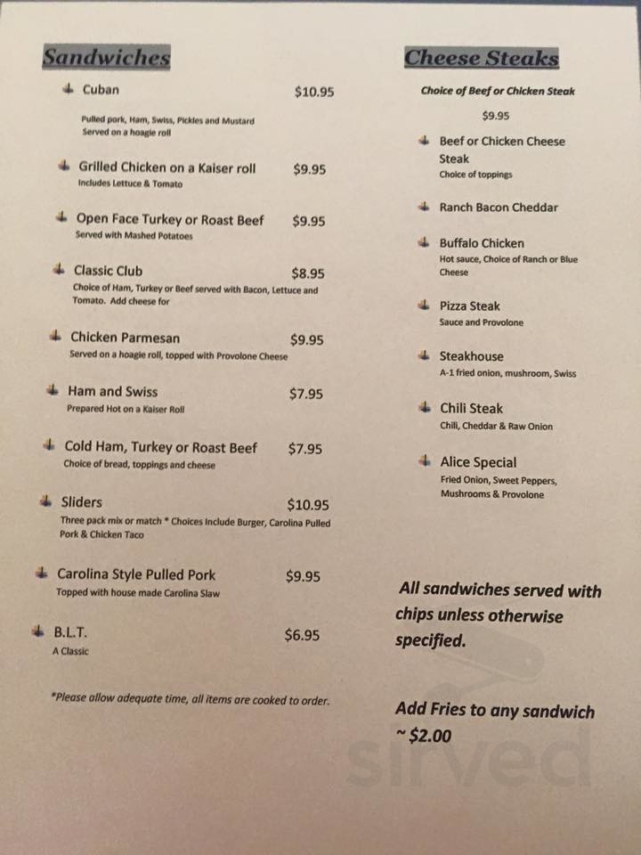 Old Village Inn Restaurant menus in Morgantown, Pennsylvania, United States