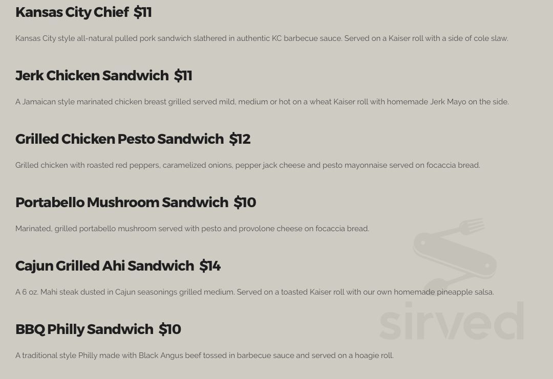 Menu - Crested Butte CO's The Last Steep Bar & Grill | Sirved