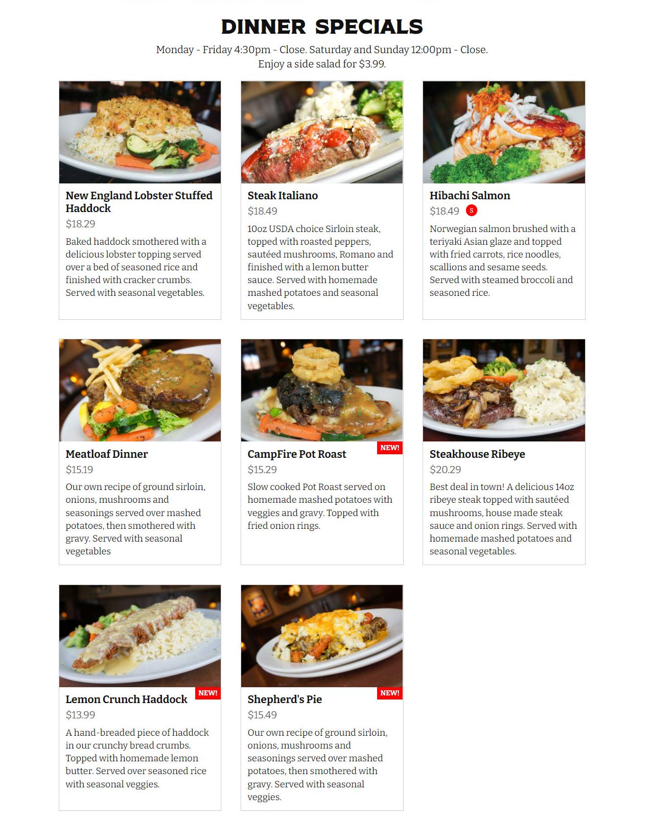 Menu for CopperTop Tavern Vestal in Vestal, NY | Sirved