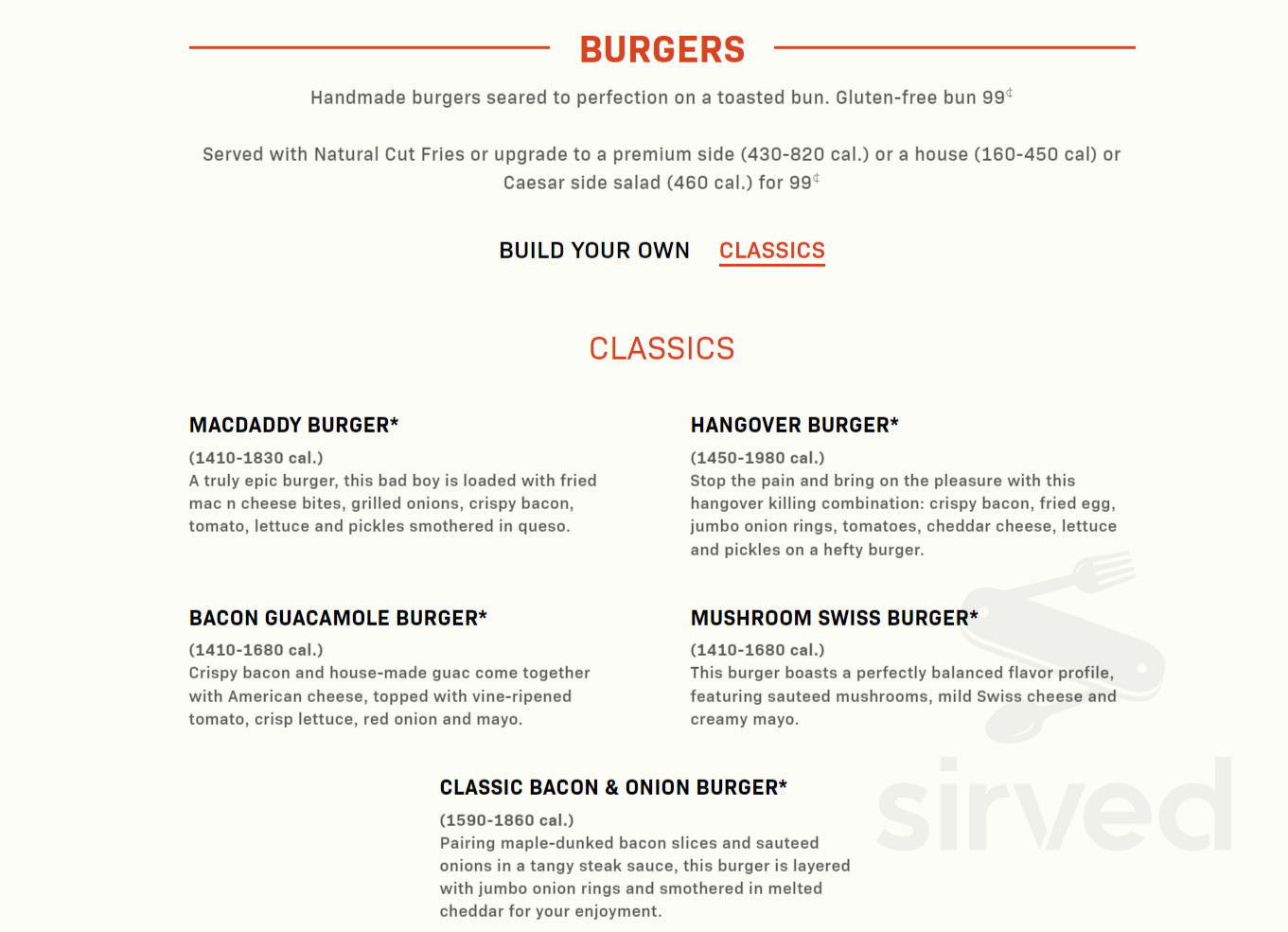 Hurricane Grill & Wings menus in Newburgh, New York, United States