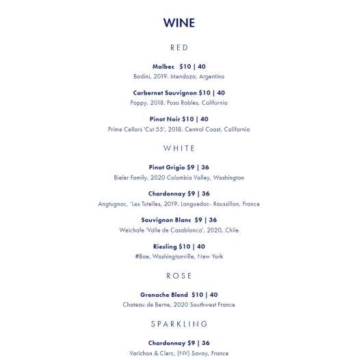 The Vanguard menu in Harrison, New Jersey, USA