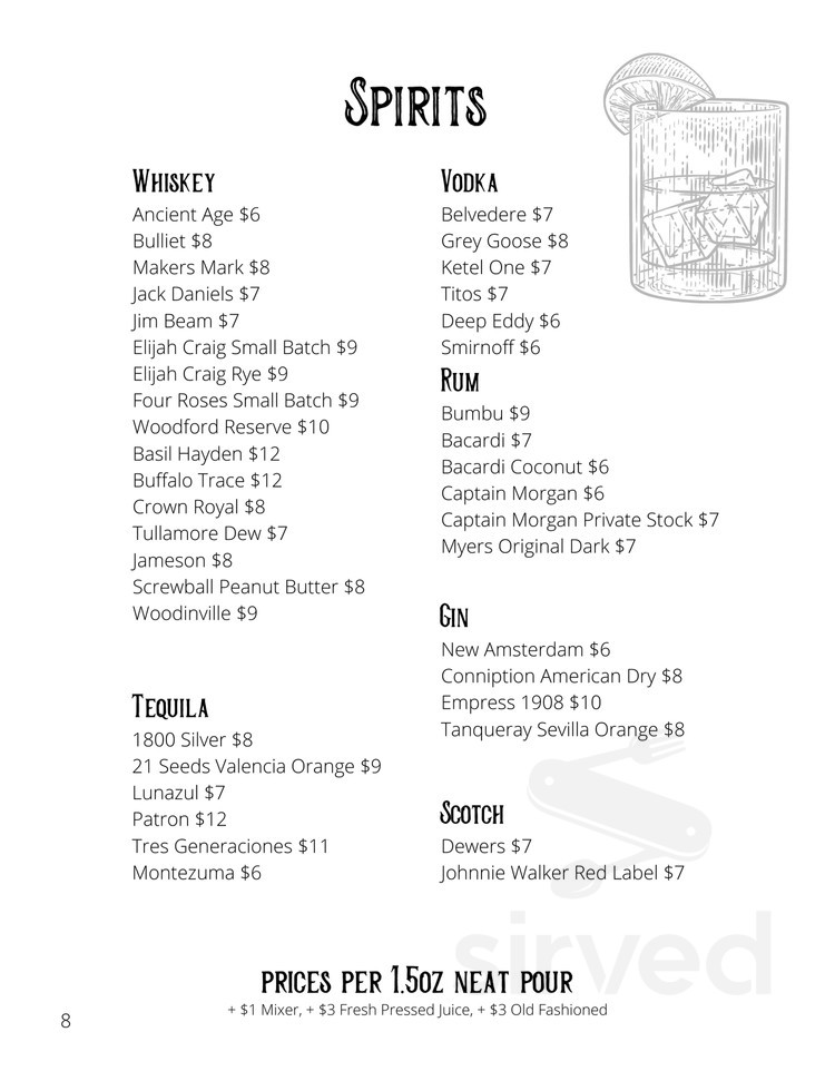 SHUG's at Brooklyn South Square menu in Salisbury, North Carolina, USA