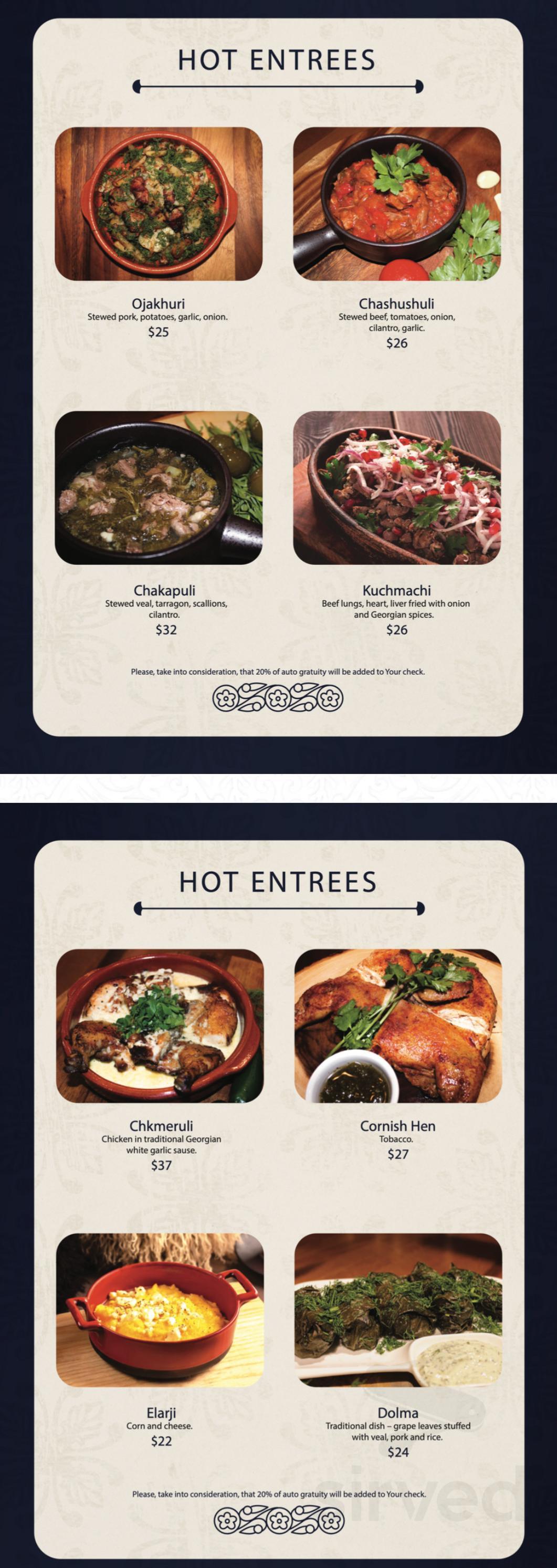 Askaneli Premium Georgian and Seafood restaurant of Fort Lau menu in ...