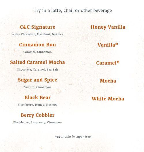 Denim Coffee menu in Chambersburg, Pennsylvania, USA