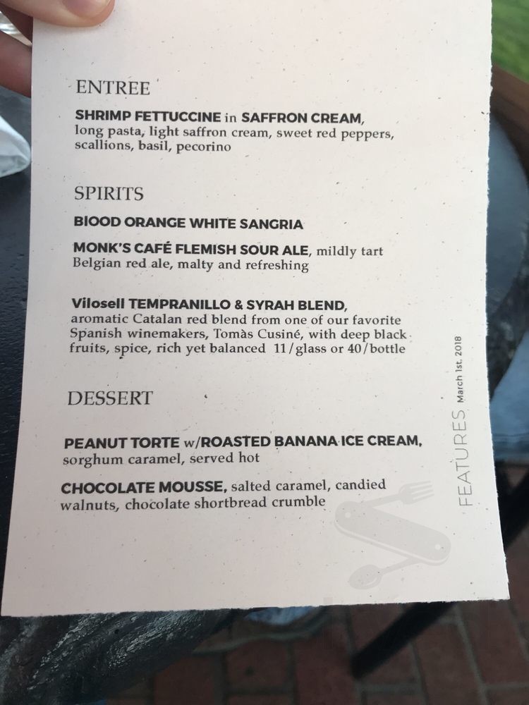 1826 Bistro menus in Pendleton, South Carolina, United States