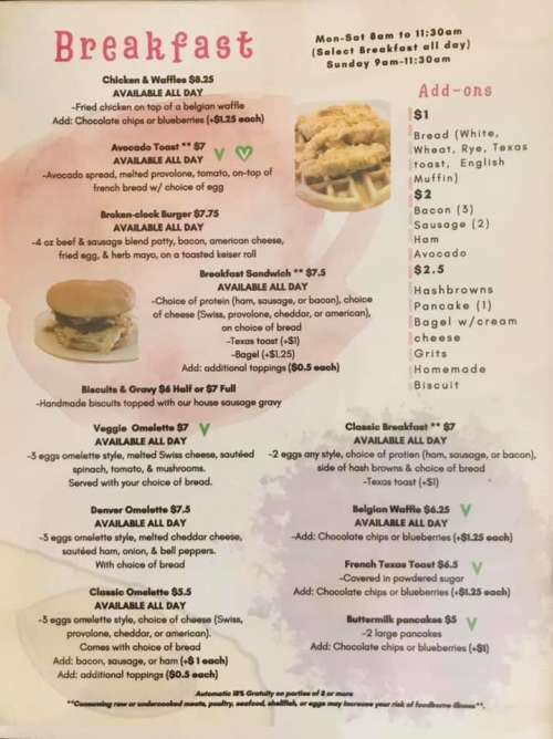 The Mad Batter Cafe & Eatery menu in Daytona Beach, Florida, USA