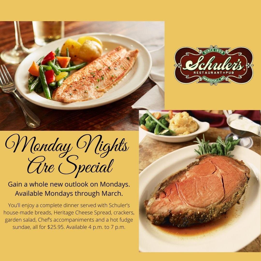 Schuler's Restaurant & Pub menu in Marshall, Michigan, USA