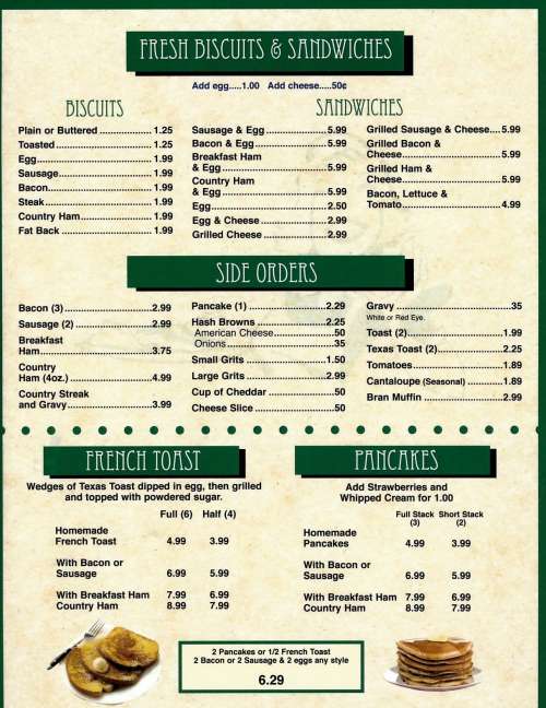 Mama Penn's Restaurant menu in Anderson, South Carolina, USA
