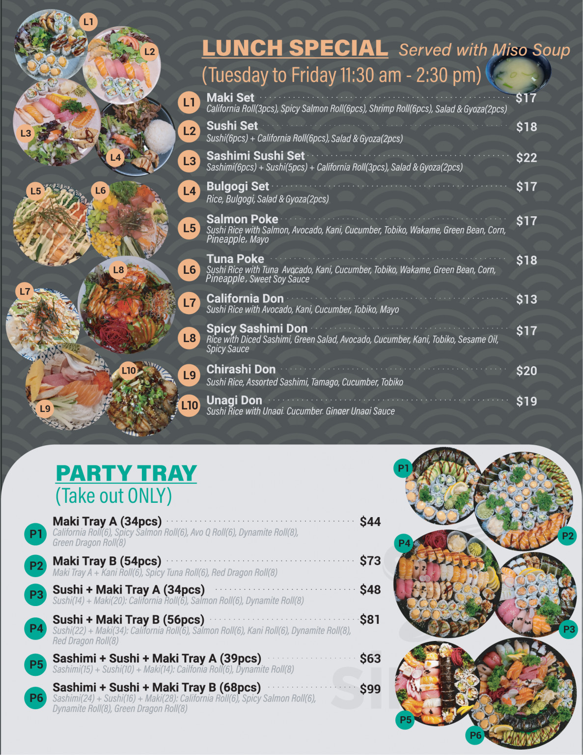 Koo Izakaya menus in Ajax, Ontario, Canada