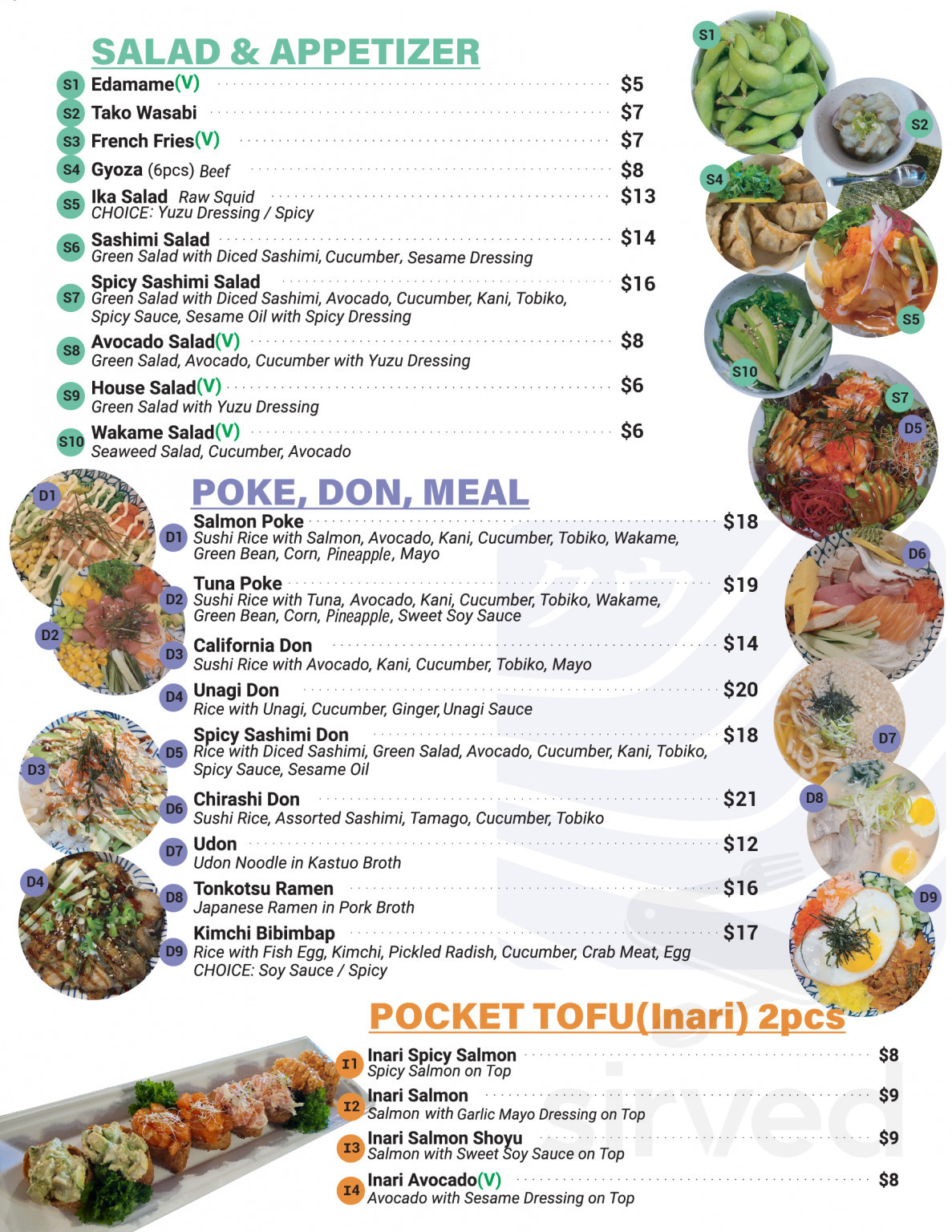 Koo Izakaya menus in Ajax, Ontario, Canada