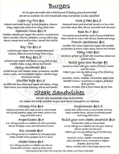 Morrison Roadhouse menu in Niles, Illinois, USA