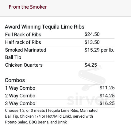 Kinder's Meats-Deli-BBQ menus in Fairfield, California, United States