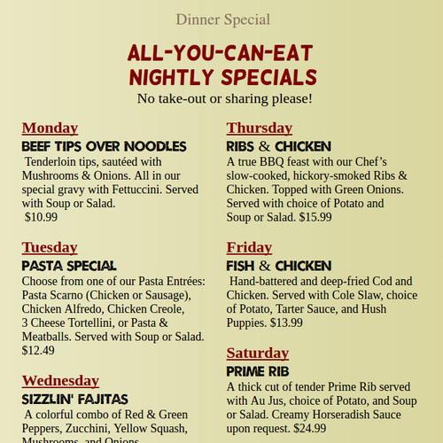 Rodeside Grill menu in Windsor, Wisconsin, USA