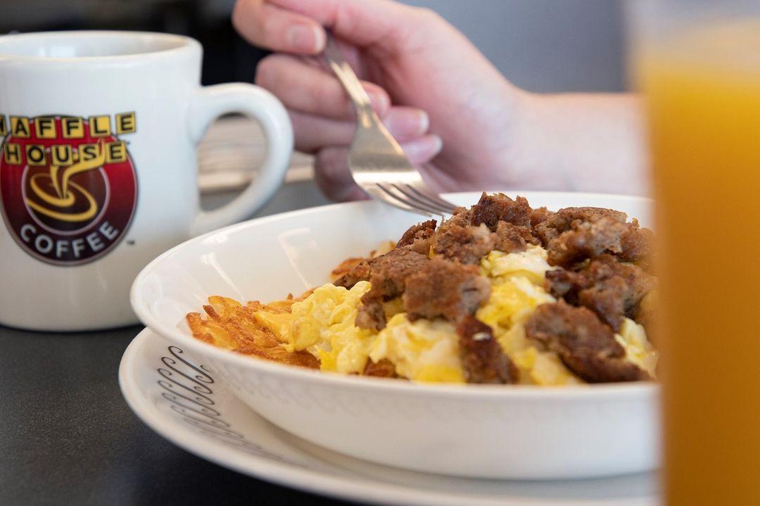 Waffle House menu in Destin, Florida, USA
