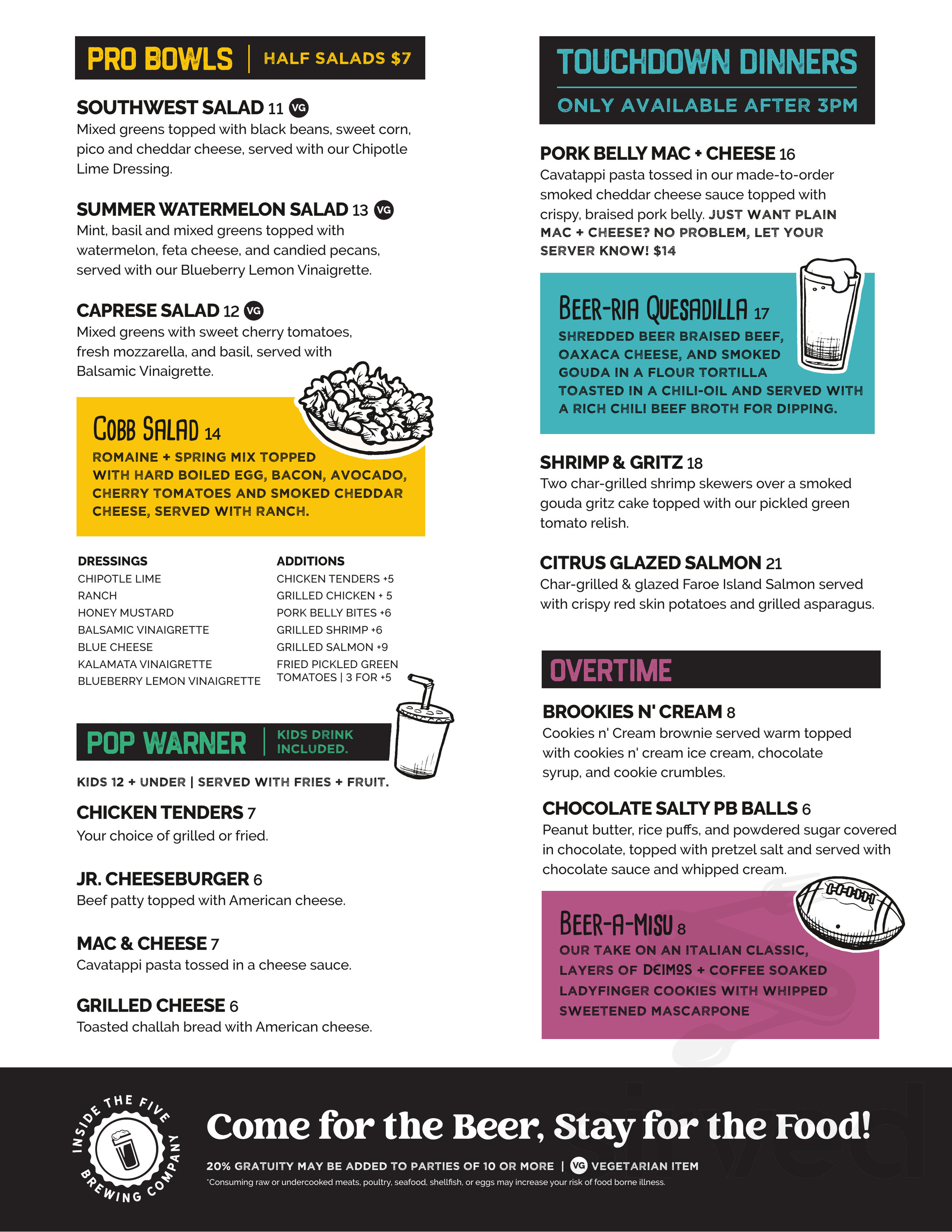 Inside the Five Brewing Company menus in Sylvania, Ohio, United States