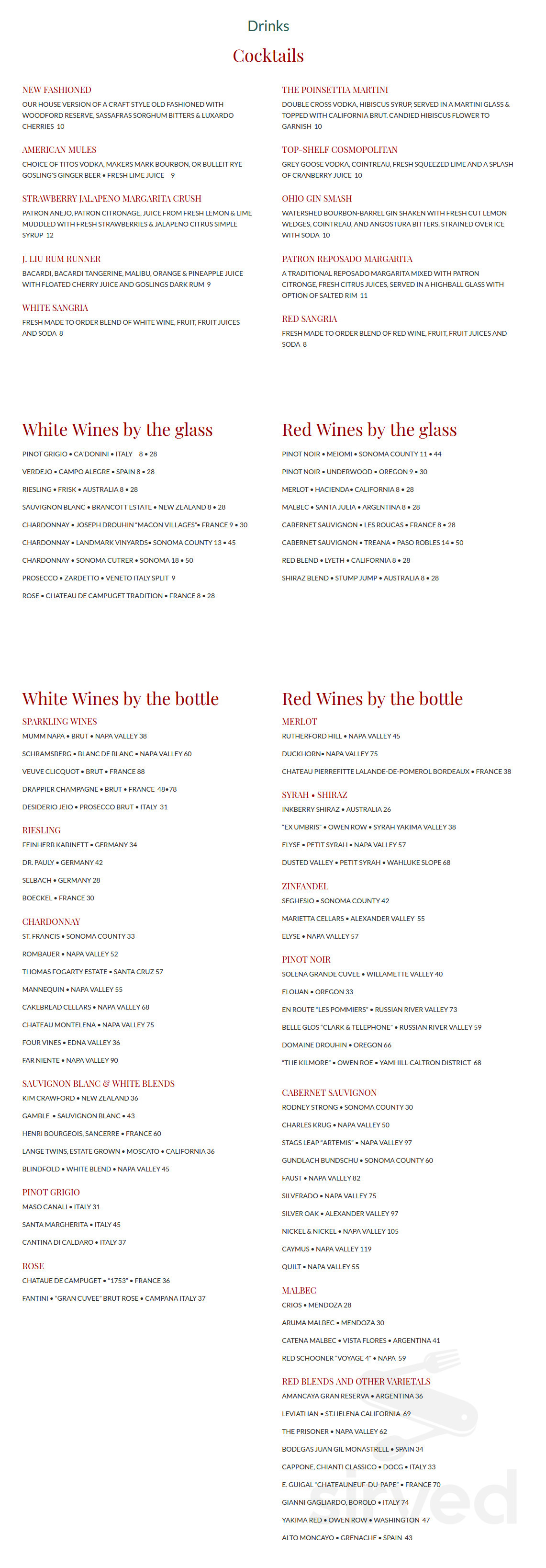Menu for J. Liu Of Dublin in Dublin, OH | Sirved