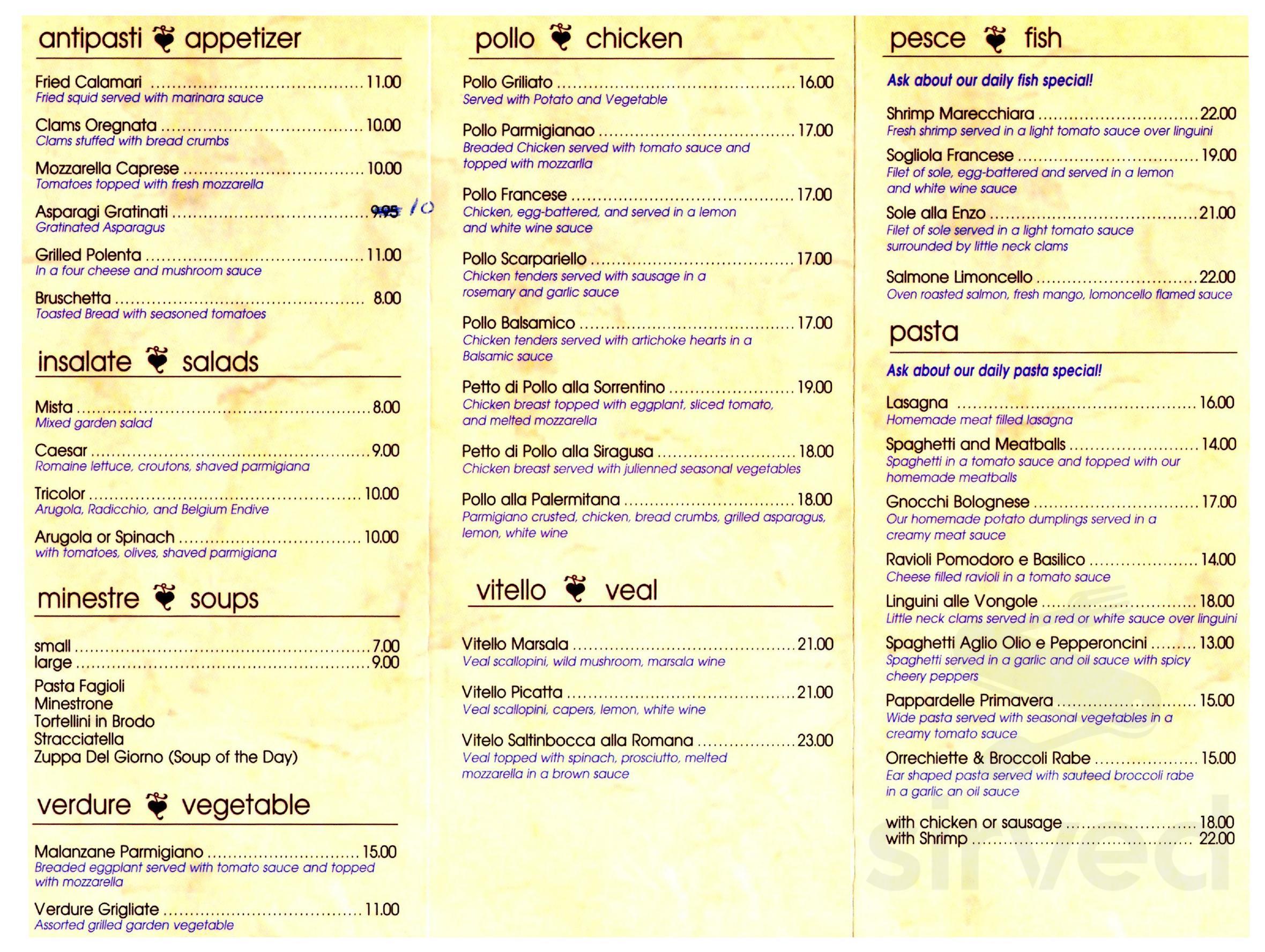 Ristorante Lucia menu in Bedford, New York, USA