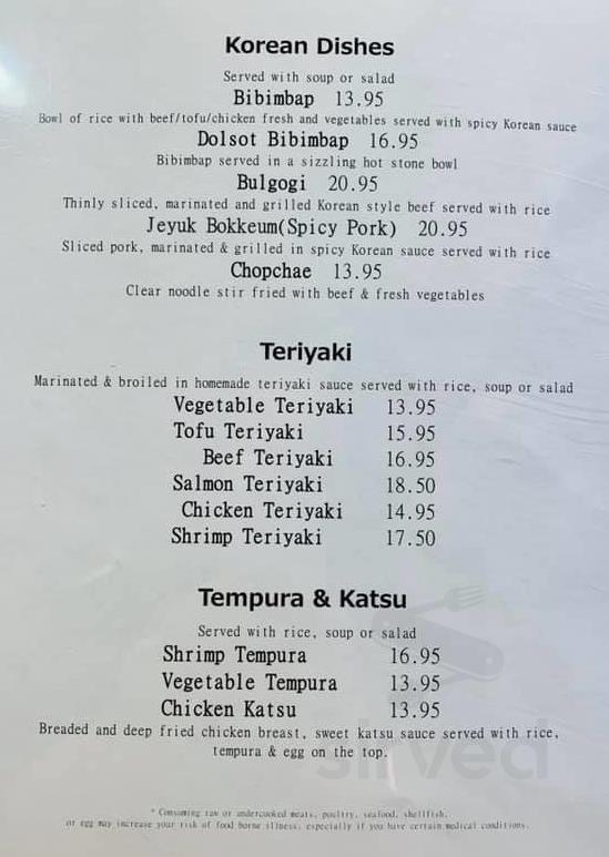 Koshi Sushi & Grill menus in Southington, Connecticut, United States