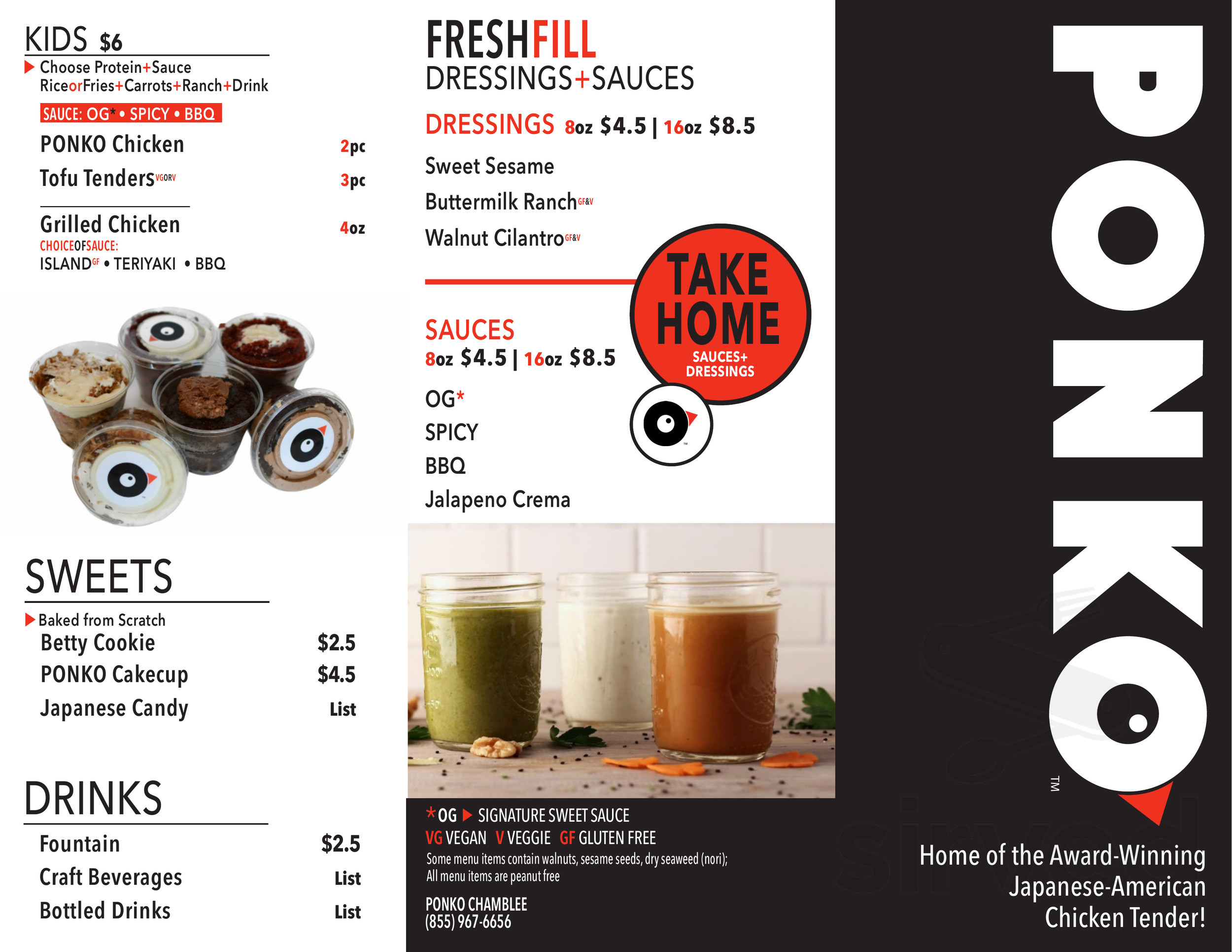 PONKO Chicken Auburn menus in Auburn, Alabama, United States