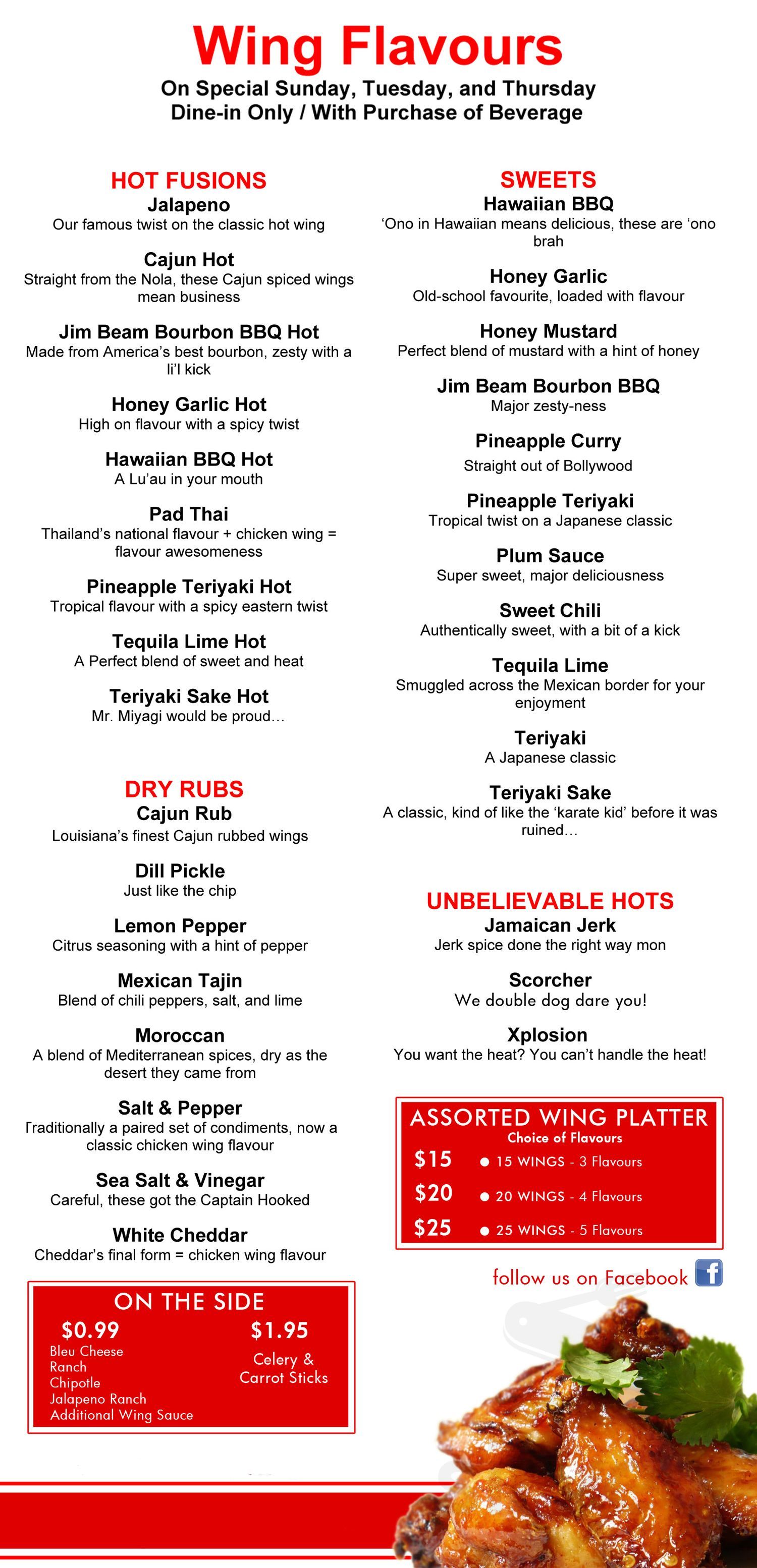 Abbey Road Tap House menu in Abbotsford, British Columbia, Canada
