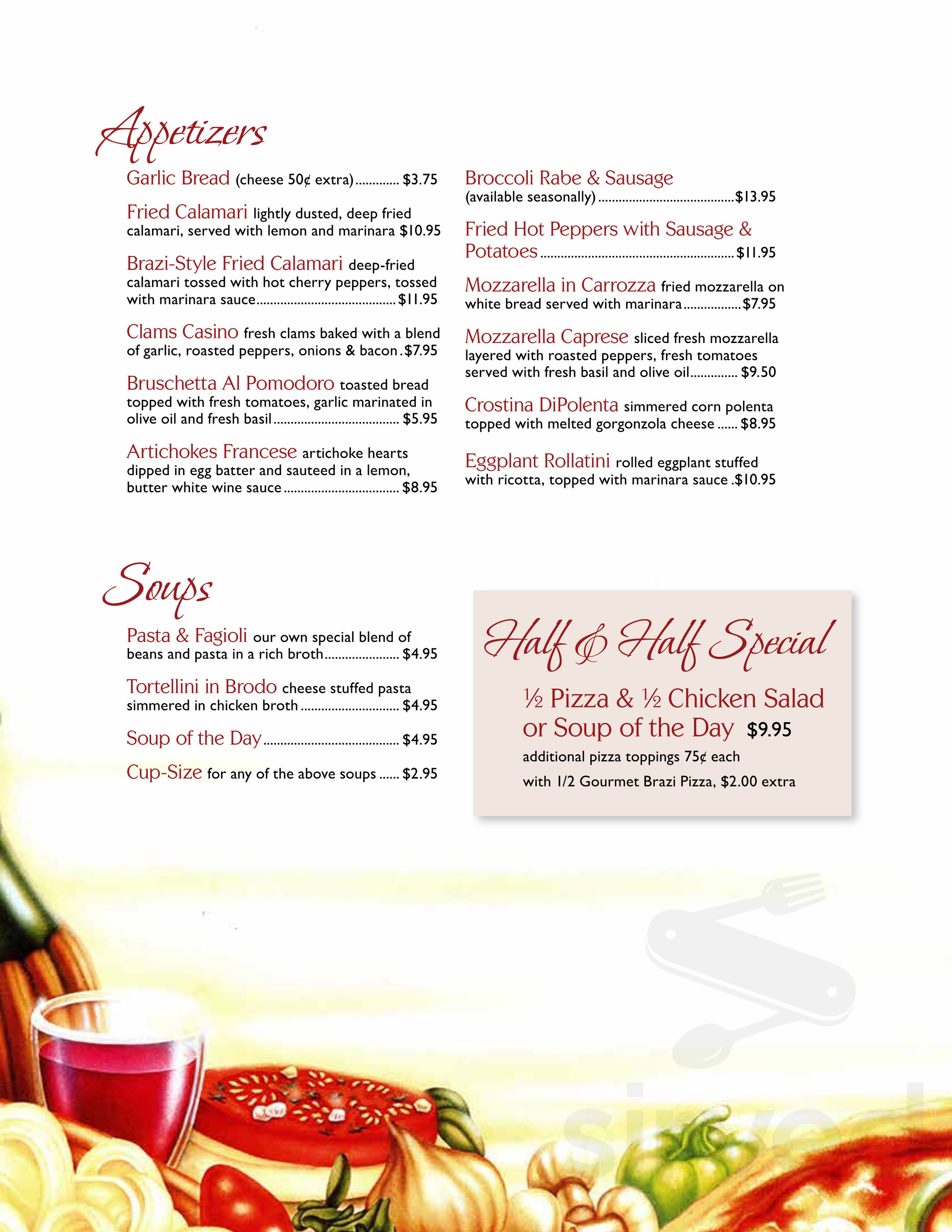 Brazi's Italian Restaurant menu in New Haven, Connecticut, USA
