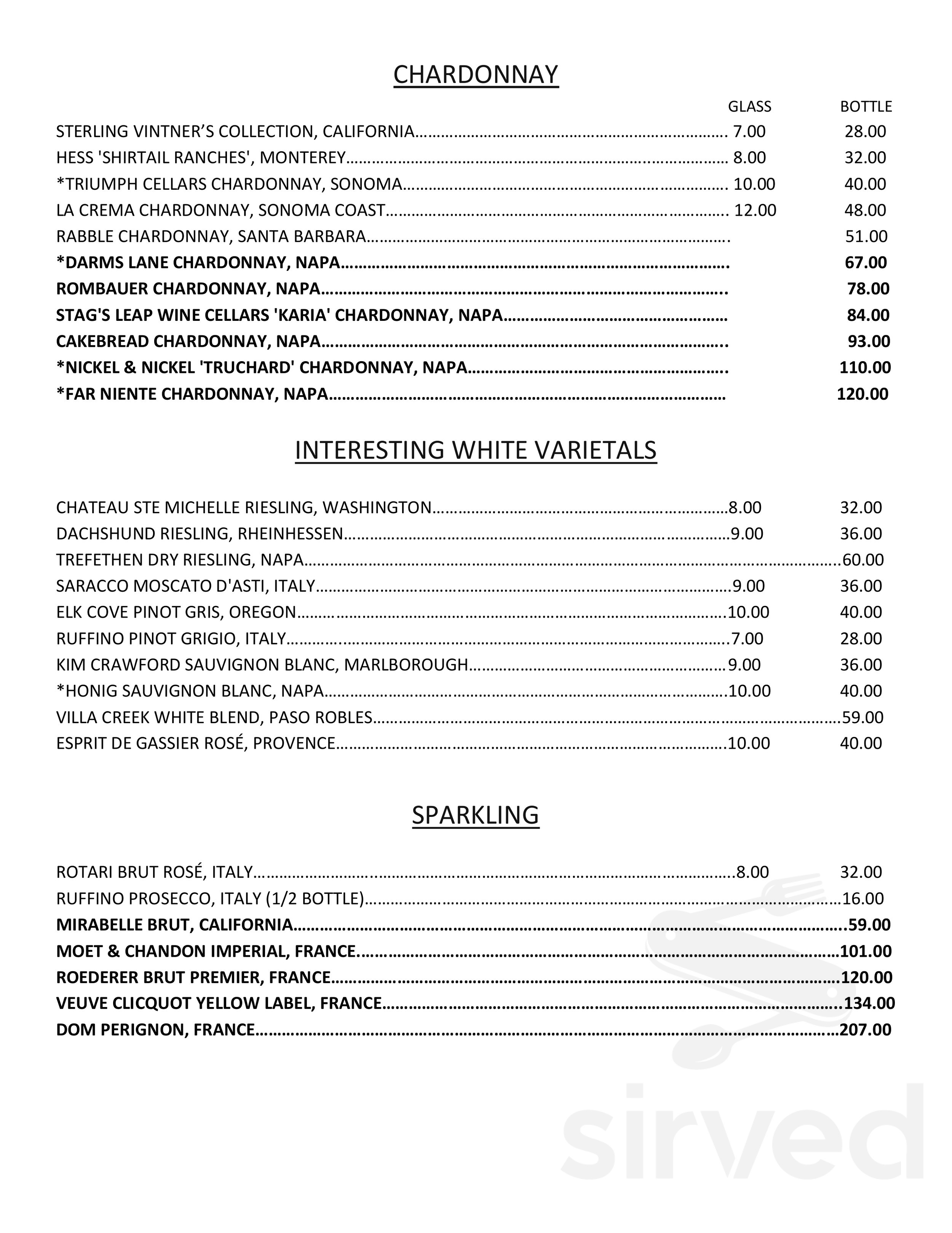 Menu - Catoosa OK's McGill's on 19 | Sirved