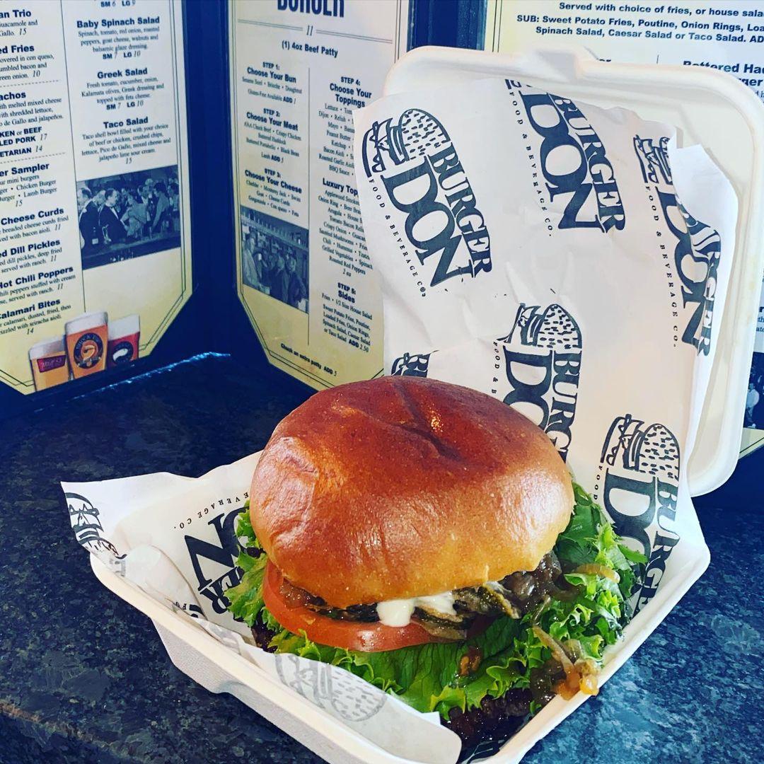 The Burger Don menu in Sault Ste. Marie, Ontario, Canada