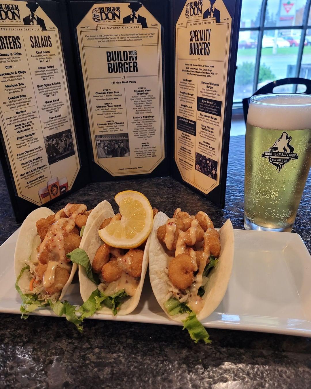 The Burger Don menu in Sault Ste. Marie, Ontario, Canada