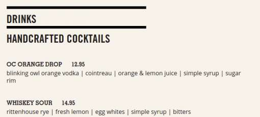 Menu for Reunion Kitchen + Drink Anaheim Hills in Anaheim, CA | Sirved