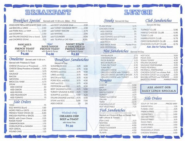 Brunic's menus in Philadelphia, Pennsylvania, United States