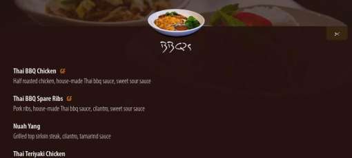 Menu for Ta Ra Rin Thai Cuisine | Springfield in Springfield, OR | Sirved