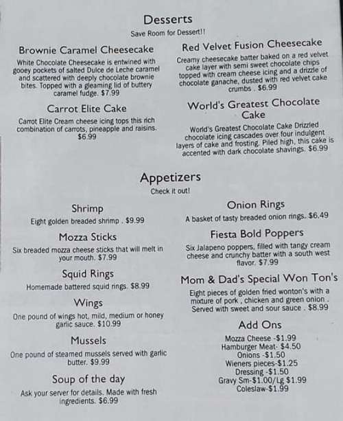 Badger Diner Bar and Grill menu in Grand Falls-Windsor, Newfoundland ...