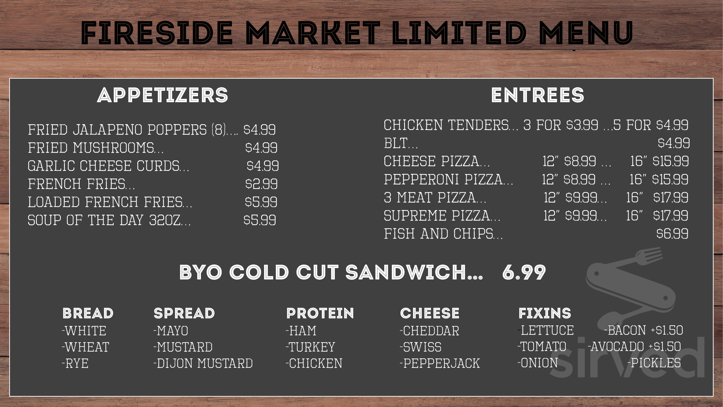Fireside Market & Eatery menu in Winter Park, Colorado, USA