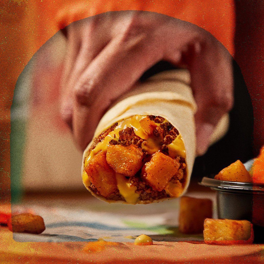 Taco Bell menu in Chicago, Illinois, USA