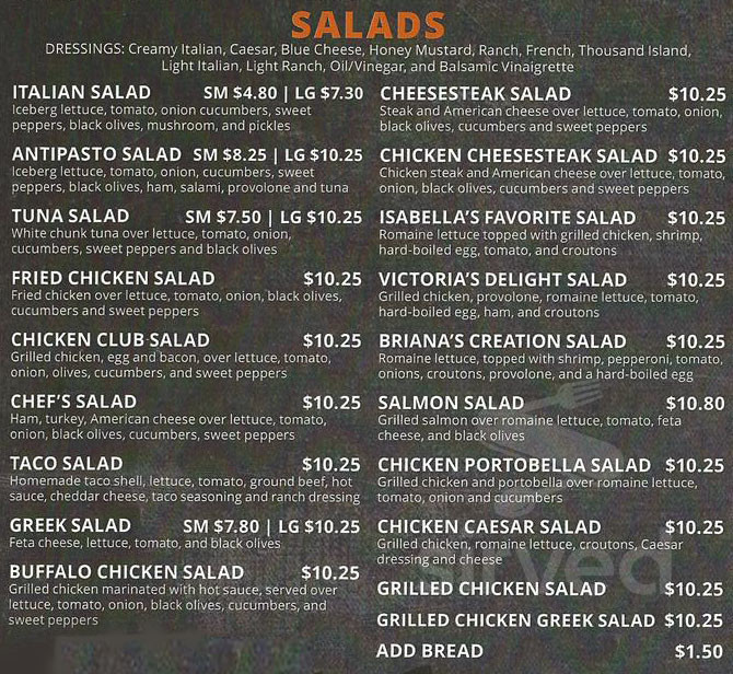 Jacks Pizza menu in Coatesville, Pennsylvania, USA