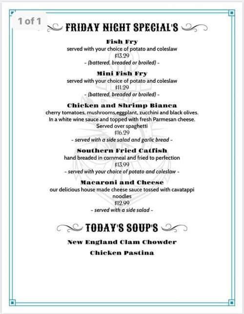 Maa's Diner menu in Webster, New York, USA