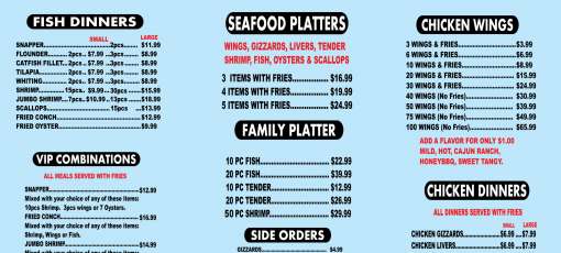 Menu for Mr Snappers Fish and Chicken in Jacksonville, FL | Sirved