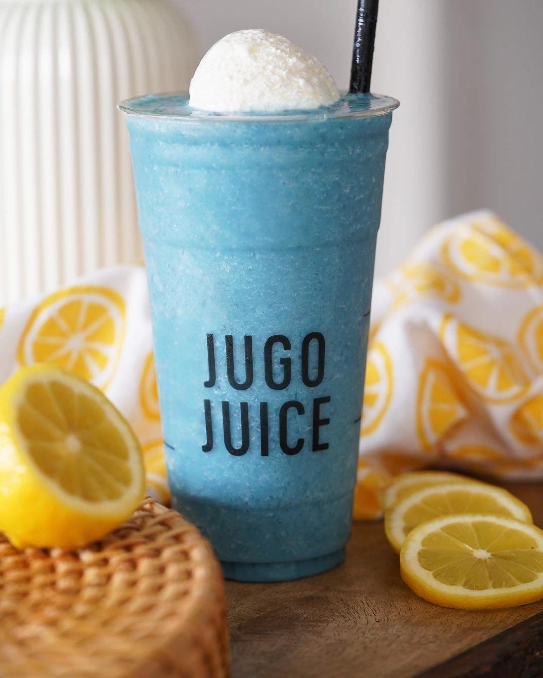 Jugo Juice menu in Edmonton, Alberta, Canada