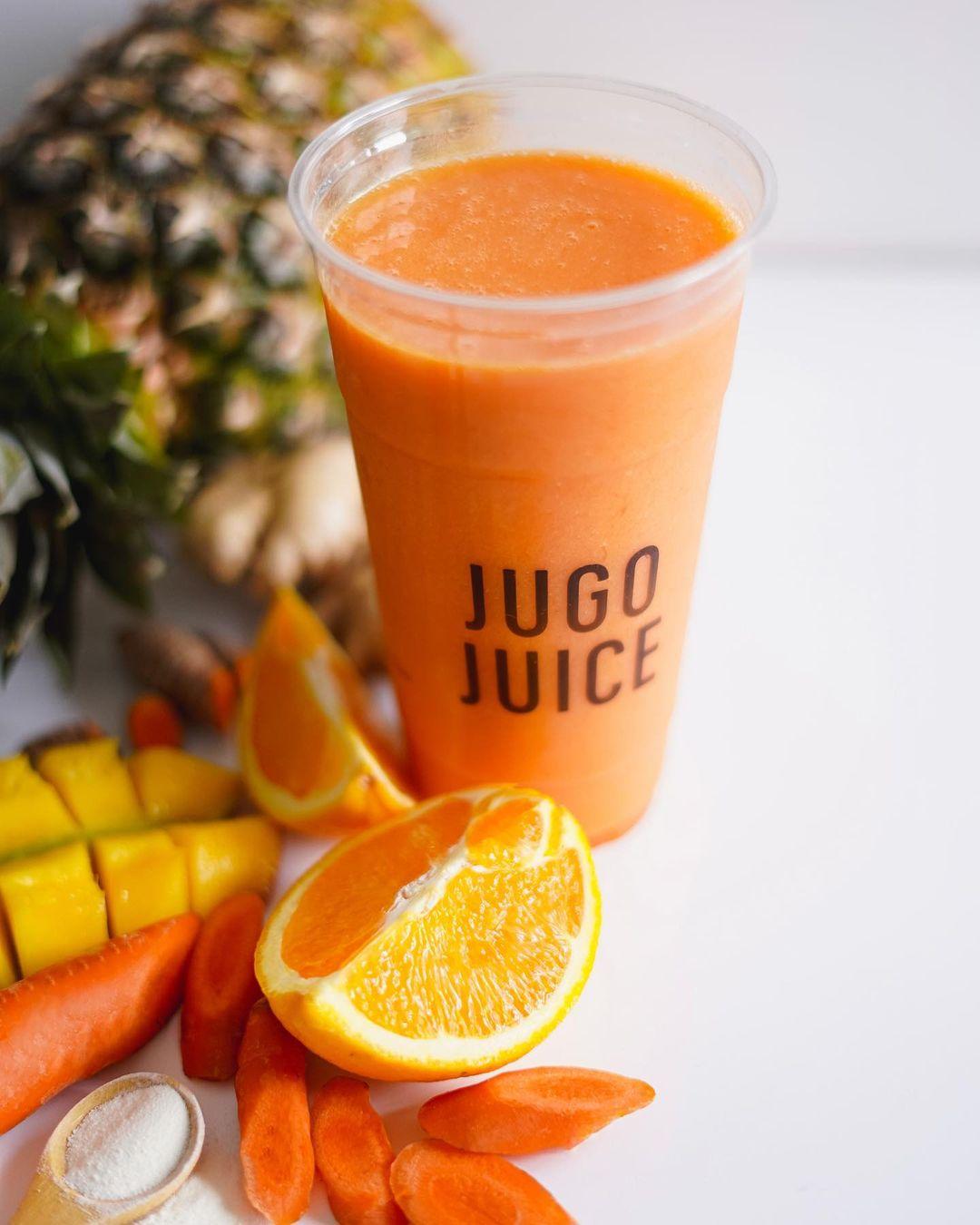 Jugo Juice menu in Toronto, Ontario, Canada