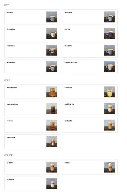 Dialogue Coffee House menu in Topeka, Kansas, USA