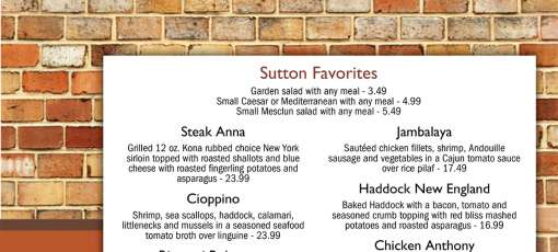 Menu for Brickstone Kitchen in Sutton, MA | Sirved