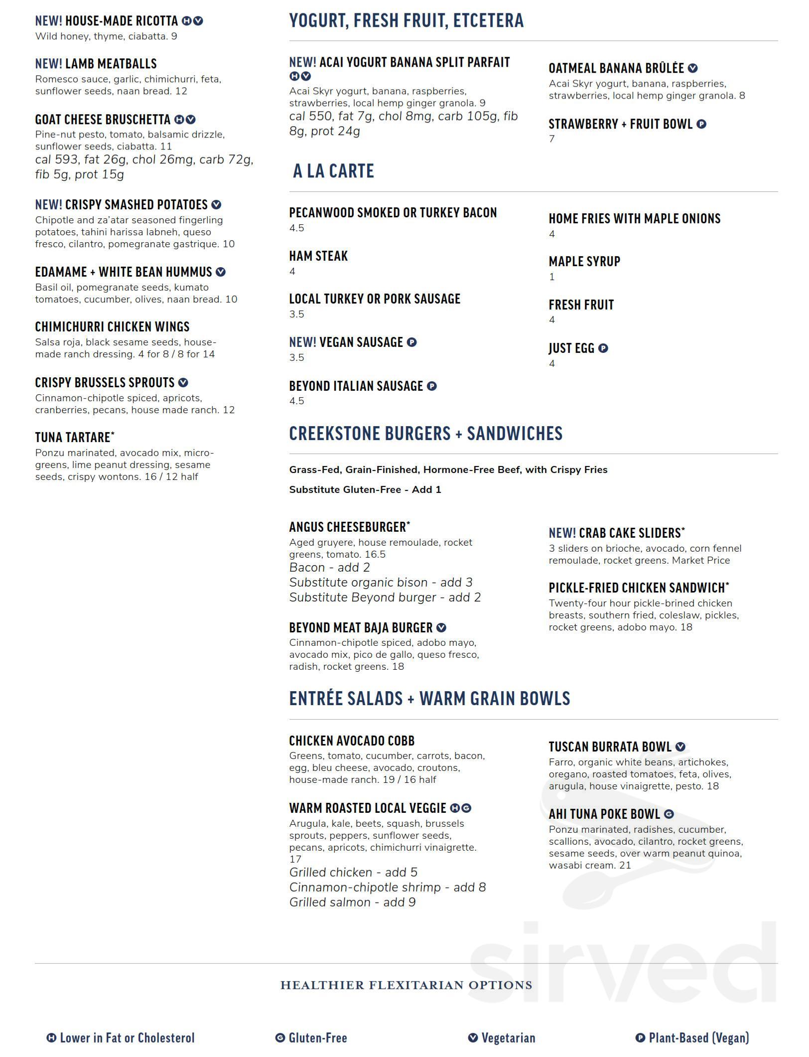 Silver menu in Bethesda, Maryland, USA