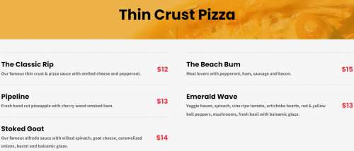 Longboards Restaurant & Bar menu in Panama City Beach, Florida, USA