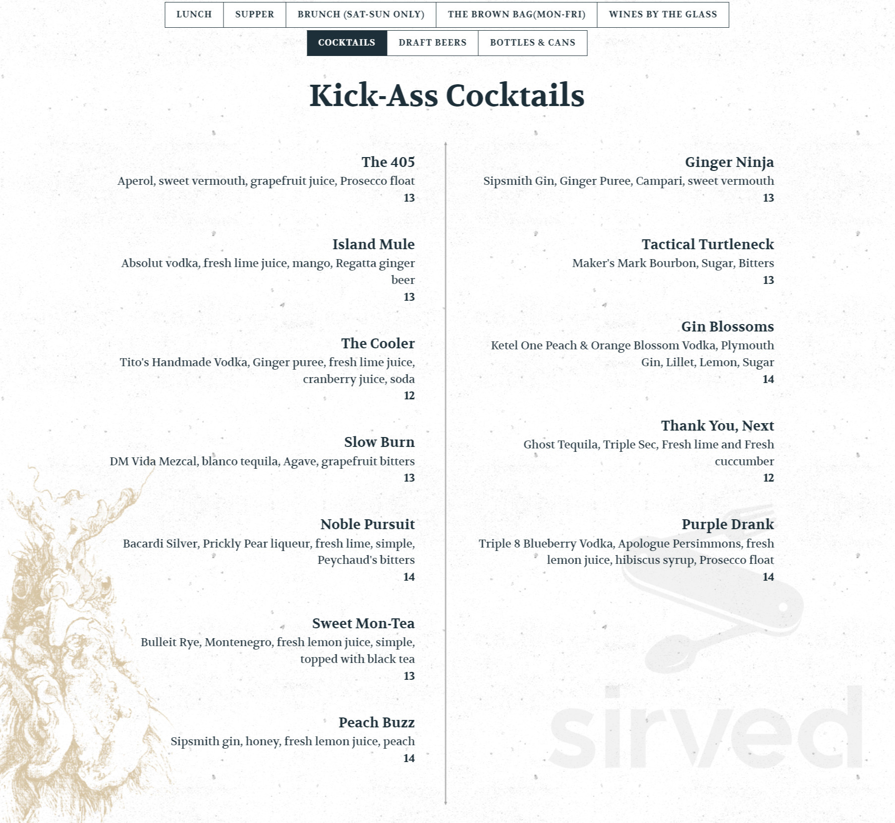 Stillwater menu in Boston, Massachusetts, USA
