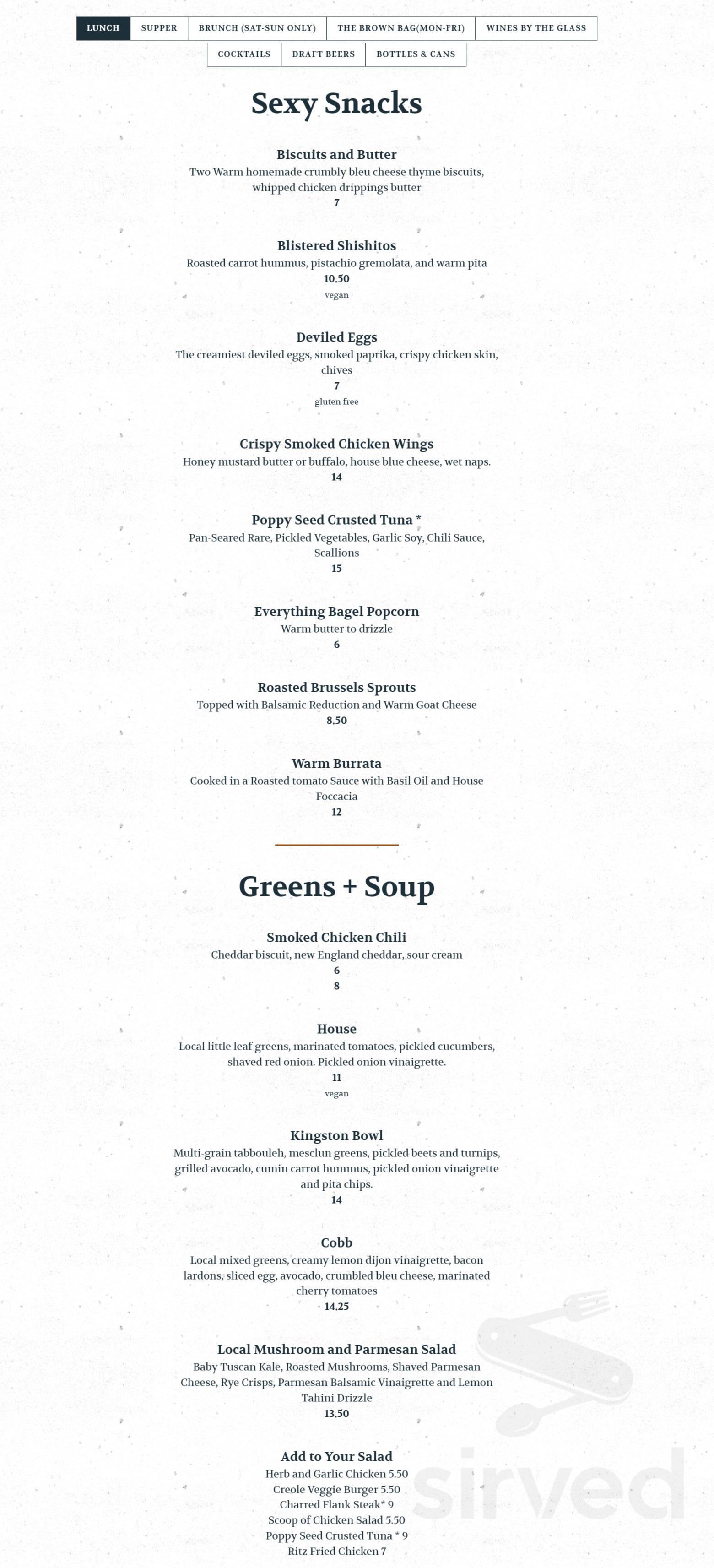 Stillwater menu in Boston, Massachusetts, USA