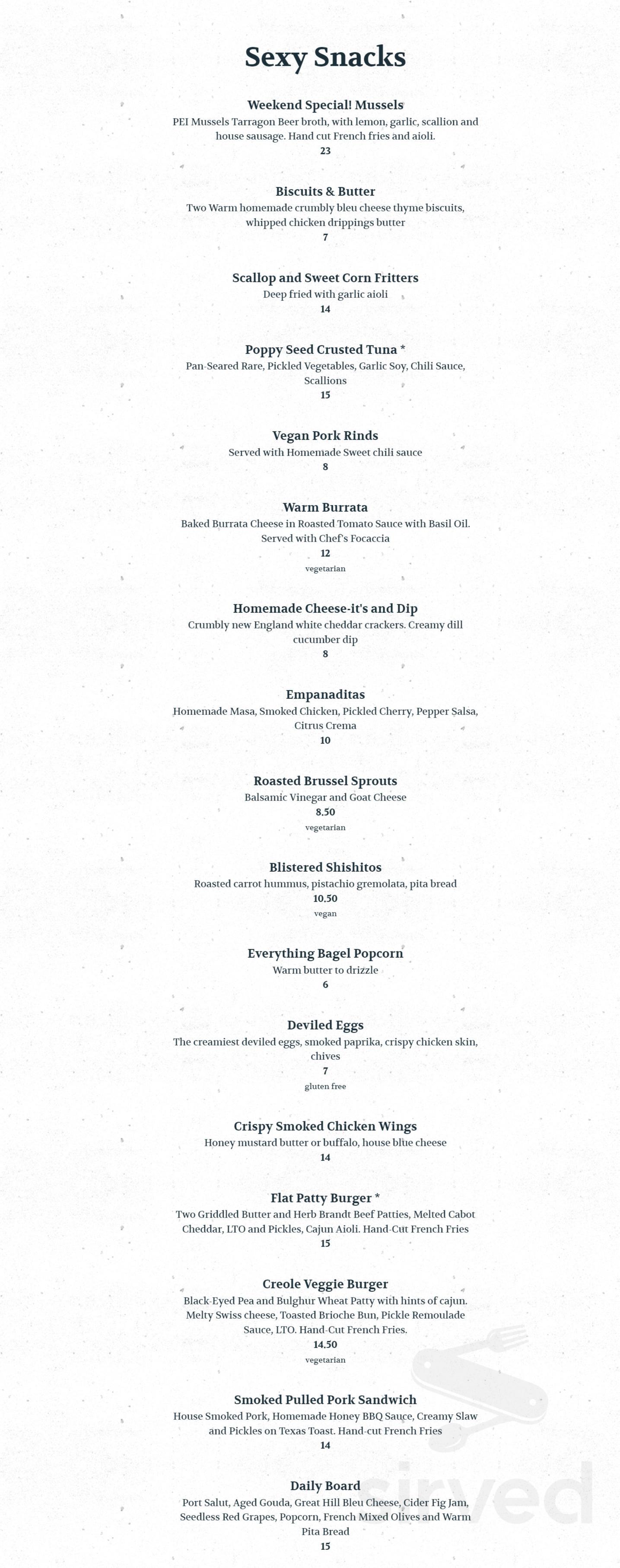 Stillwater menu in Boston, Massachusetts, USA