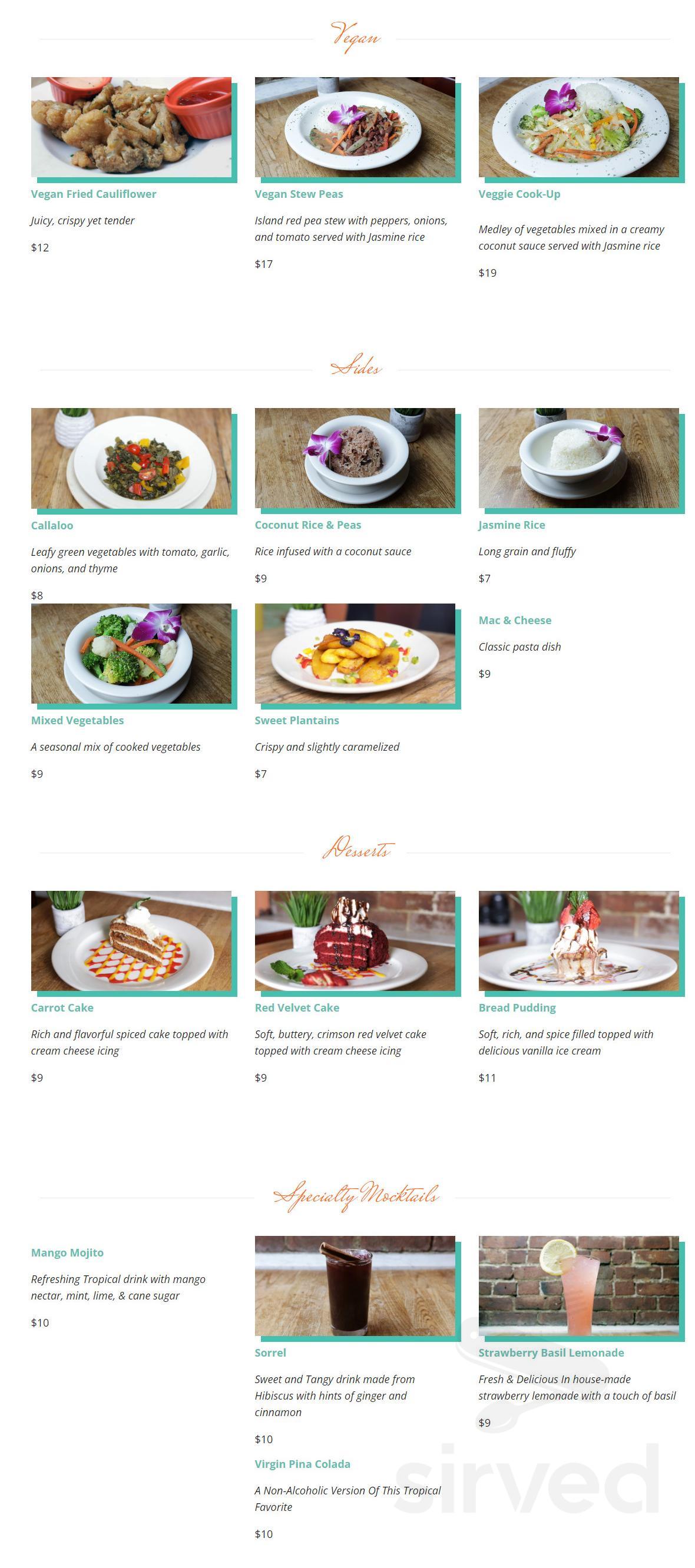 Jasmine's Caribbean Cuisine menu in New York, New York, USA