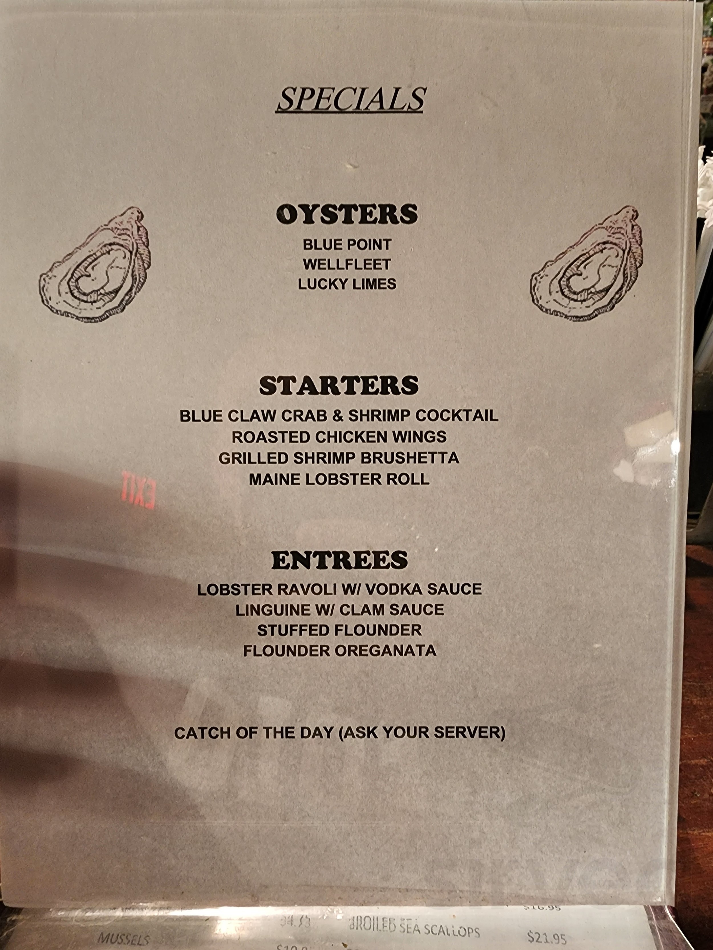 DP's Pub and Seafood Grill menu in Garfield, New Jersey, USA